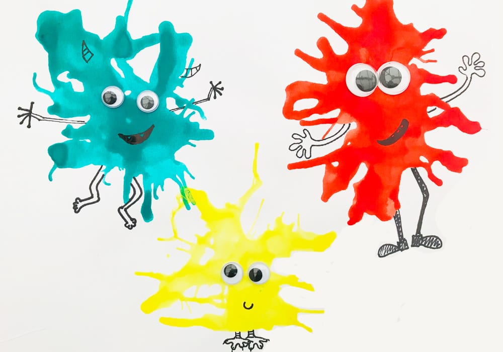 Amazing blow paint aliens - Mas & Pas