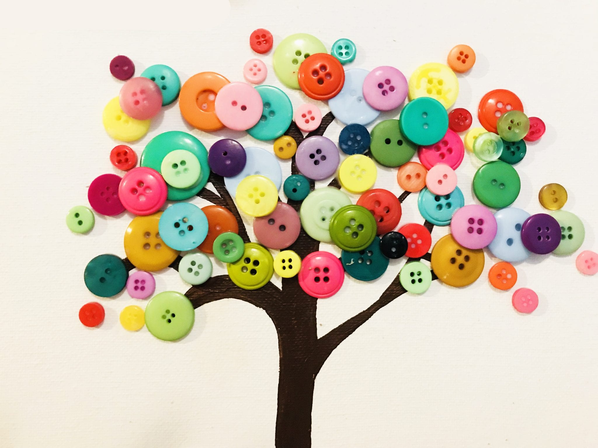 Colourful Button Trees - Mas & Pas