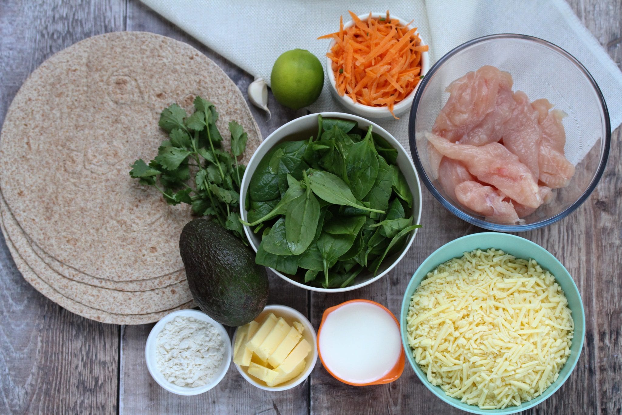 Chicken and avocado wholewheat wraps - MyKitchen - Mas & Pas