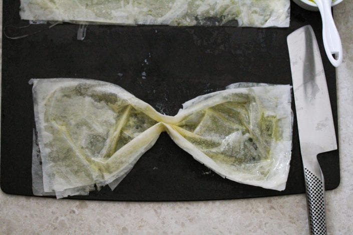 Spinach pie bows - Fun Kids Recipe - MyKitchen - Mas & Pas