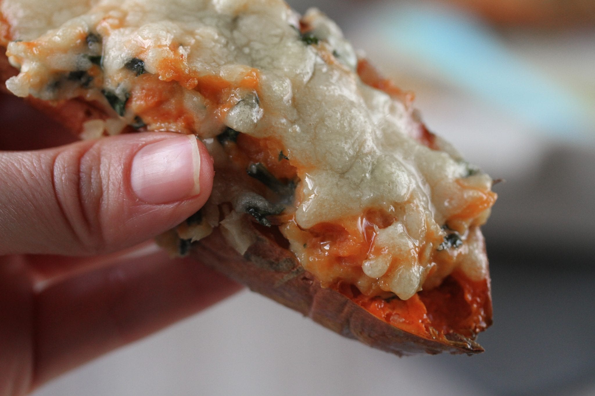 Sweet potato skins with spinach and lentils - MyKitchen - Mas & Pas
