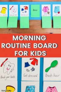 Morning routine chart for kids | DIY Crafts | Mas & Pas
