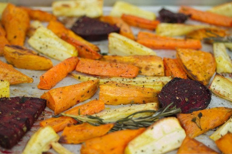 Roasted beetroot and root vegetables | Family Dinners | Mas & Pas