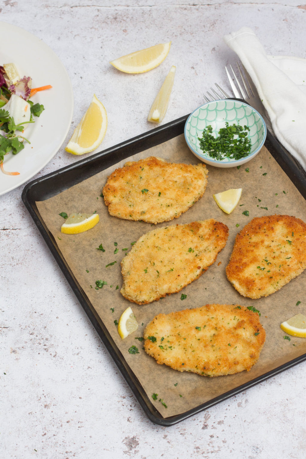 Mini Chicken Schnitzels | Family Dinners | Mas & Pas