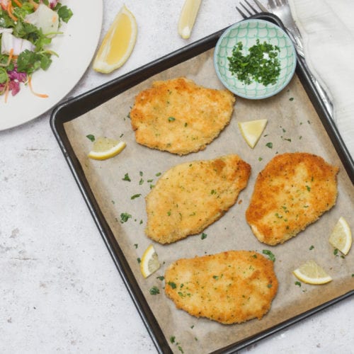 Mini Chicken Schnitzels | Family Dinners | Mas & Pas