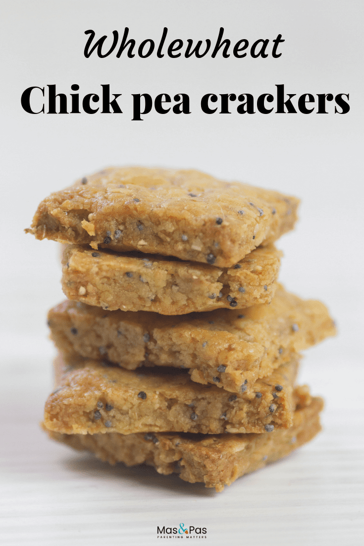 Wholewheat Chickpea Crackers | Healthy Kids Snacks | Mas & Pas