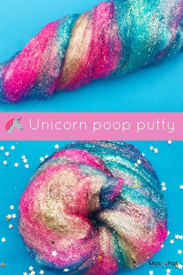 Glittery Unicorn poop putty | Fun Kids Crafts | Mas & Pas