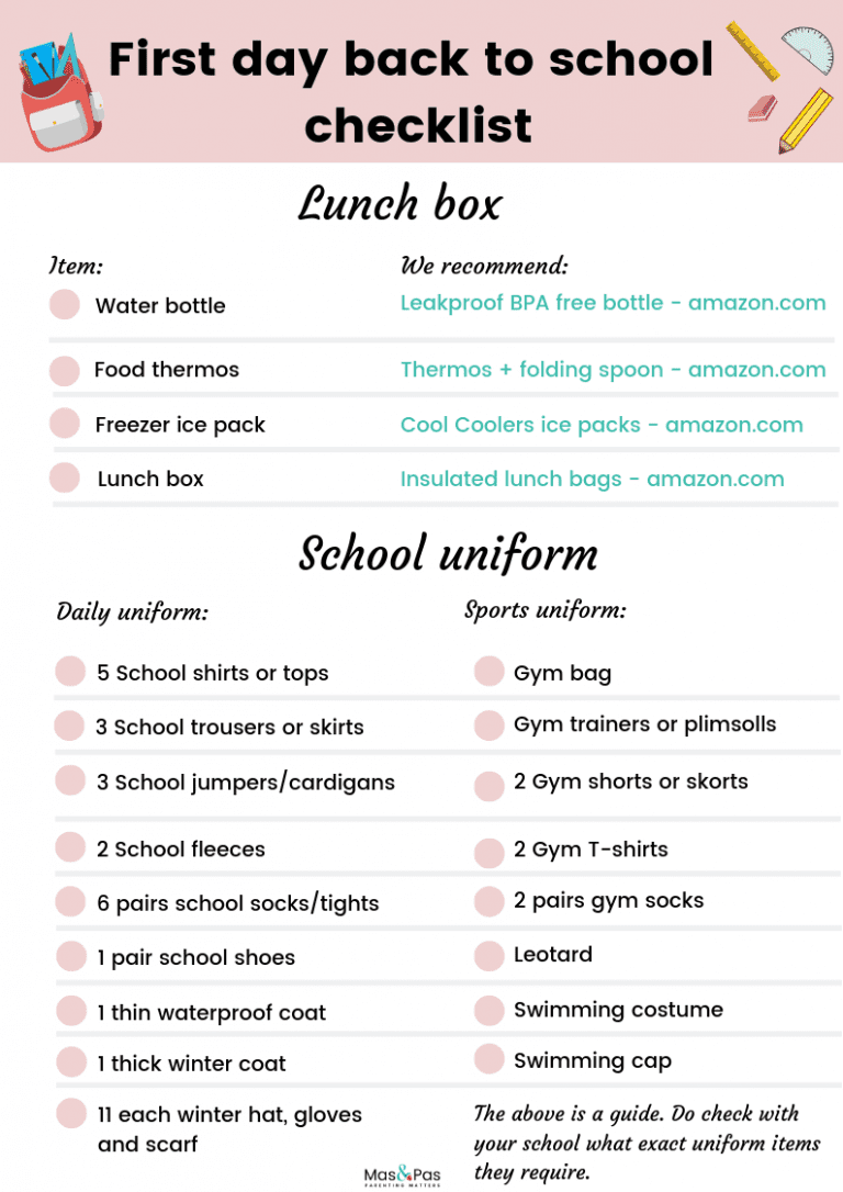 9 easy ways to prepare for the first day of school | Parenting | Mas & Pas
