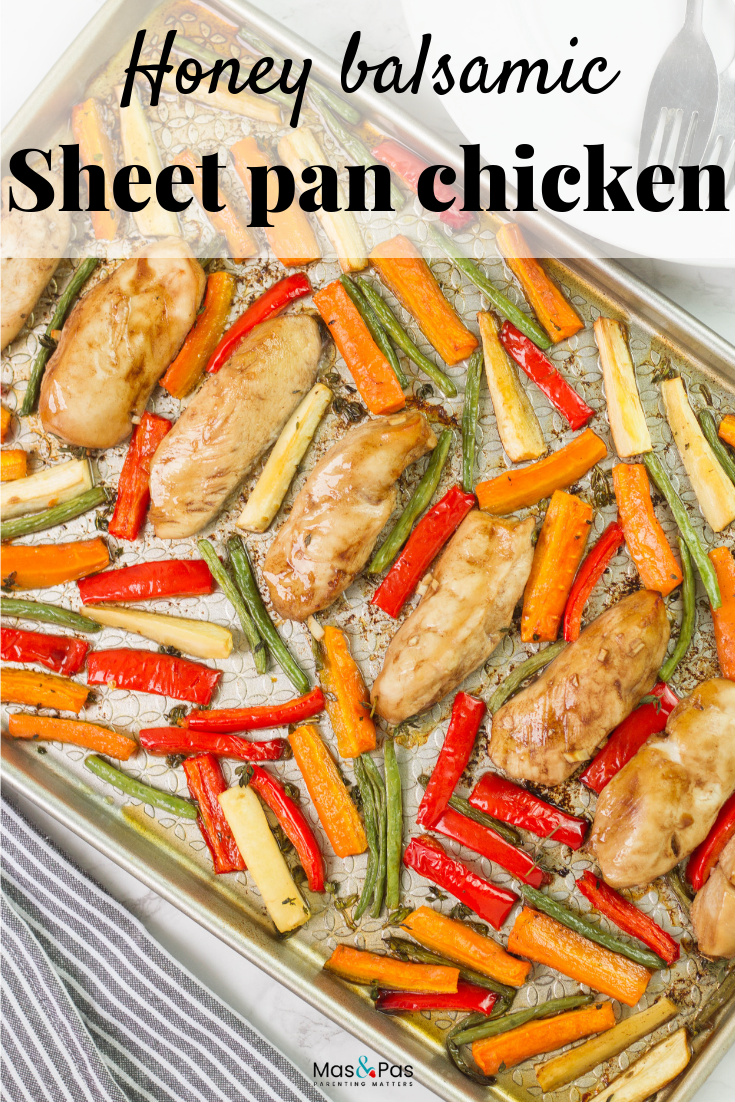 Balsamic honey sheet pan chicken | Family Dinners | Mas & Pas