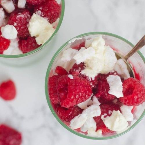 Raspberry Eton mess | Summer Desserts | Mas & Pas