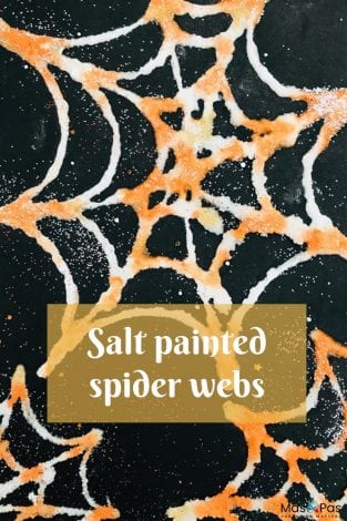 Shimmering spider web salt painting | Arts & Crafts | Mas & Pas