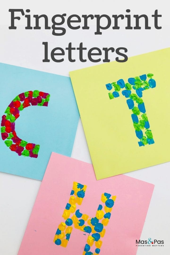Fingerprint letters | Learning Crafts | Mas & Pas