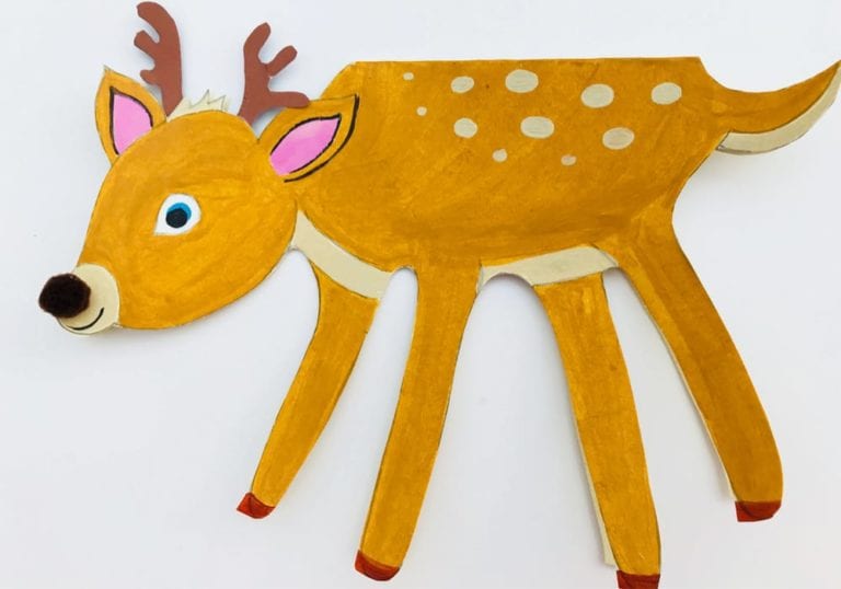 Deer handprint Christmas cards | Kids Crafts | Mas & Pas