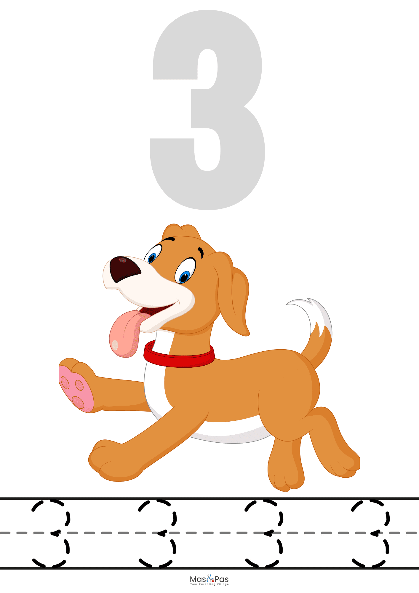 Number Playdough Mats with Spotty Dogs | Playtime Learning | Mas & Pas