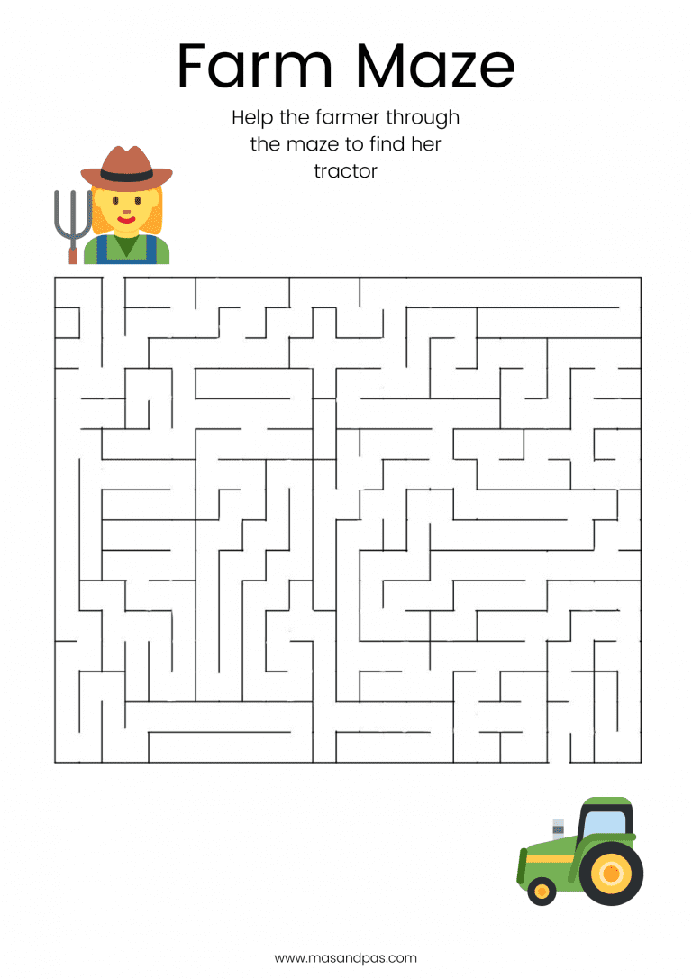 Farm Animal Printables - Free Activity Pack | 12 Pages | Mas & Pas