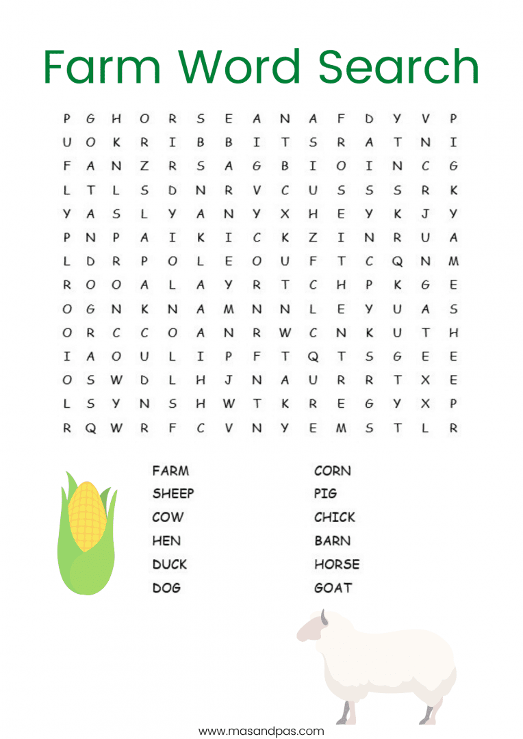 Farm Animal Printables - Free Activity Pack | 12 Pages | Mas & Pas