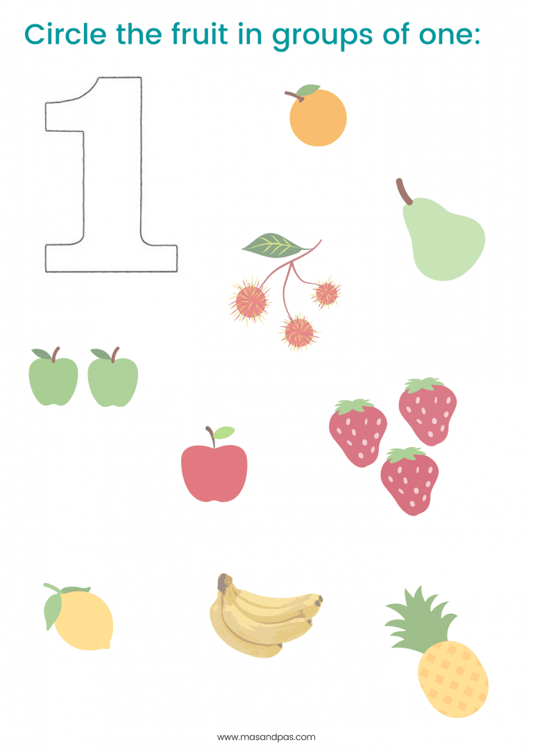 Count and Write Worksheets - Numbers 1-5 | Mas & Pas