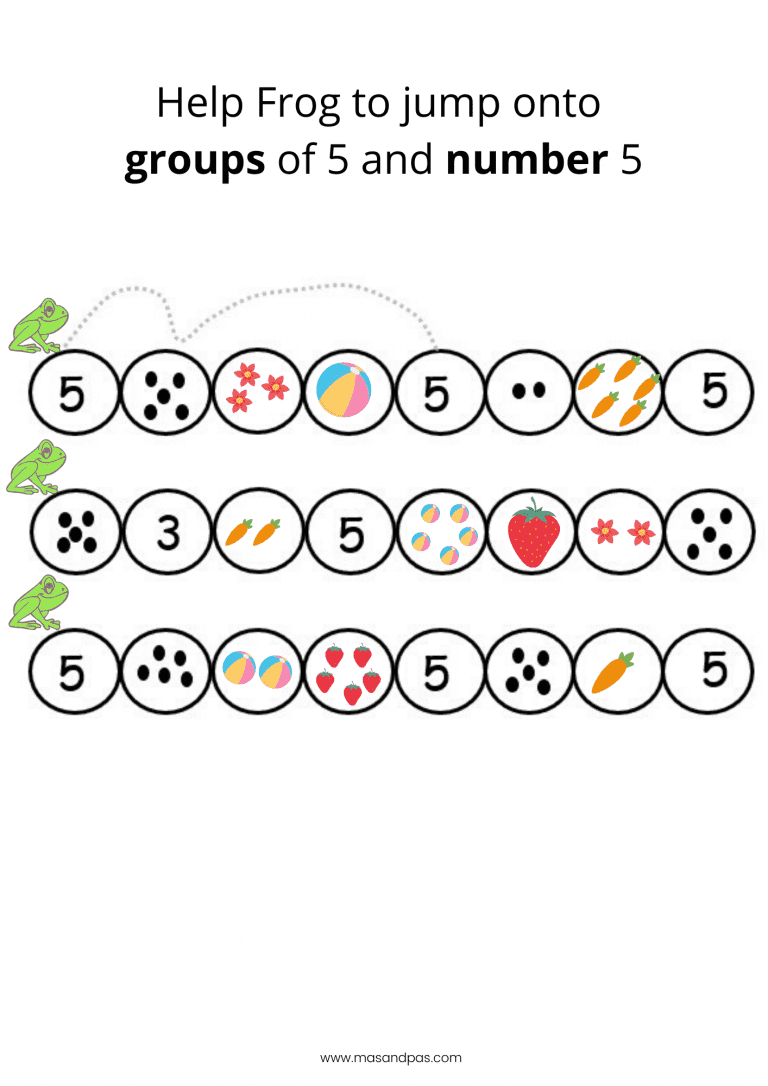 Count and Write Worksheets - Numbers 1-5 | Mas & Pas