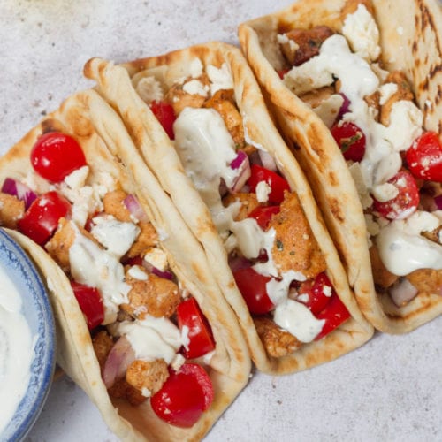 Greek Chicken Souvlaki Pitas | Family Dinners | Mas & Pas